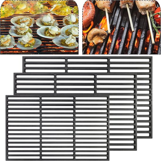Gietijzeren Grillrooster voor BBQ en Grill - Rechthoekig (42 x 28 cm) | bol
