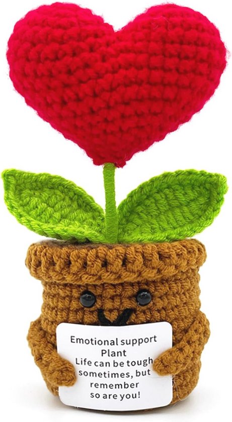 Moderne Rode Hart Bloempot - Positieve Decoratie en Origineel Cadeau | bol