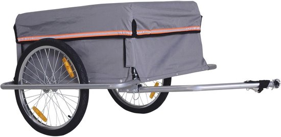 Transportaanhanger voor Fiets - Stevige Cargo Trailer met 20 Inch ...