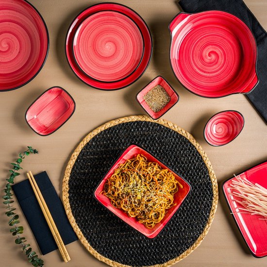 Bonna Serveerschaal - Aura Passion - Porselein - 17x11.5 cm - set van 2 | bol