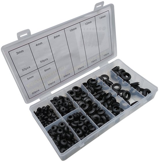 295 stuks doorgangsringen, kabeldoorvoer rubber, rubberen ...