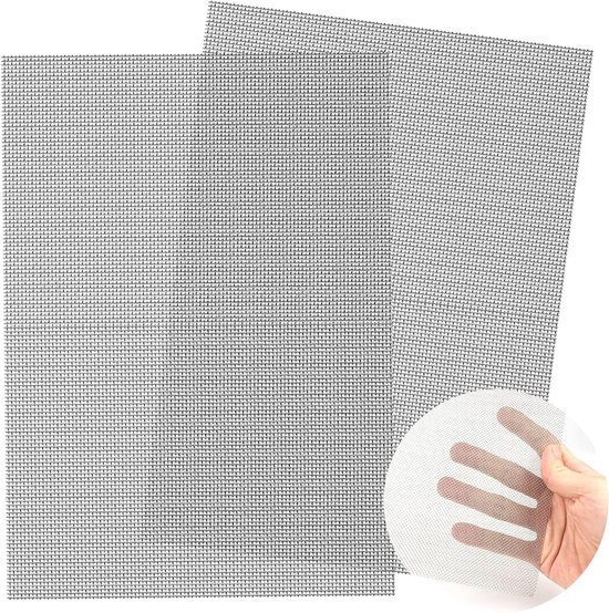 2 stuks fijnmazig draadgaas 30 x 21 cm insectengaas metalen gaas 1 mm ...