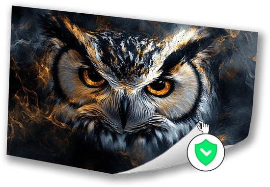 Uil met vurige ogen - Uil posters - Muurdecoratie dieren ...