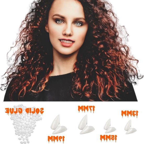 Halloween Vampire Teeth Set of 4 Pairs - 4 Sizes Fake Vampire Teeth ...