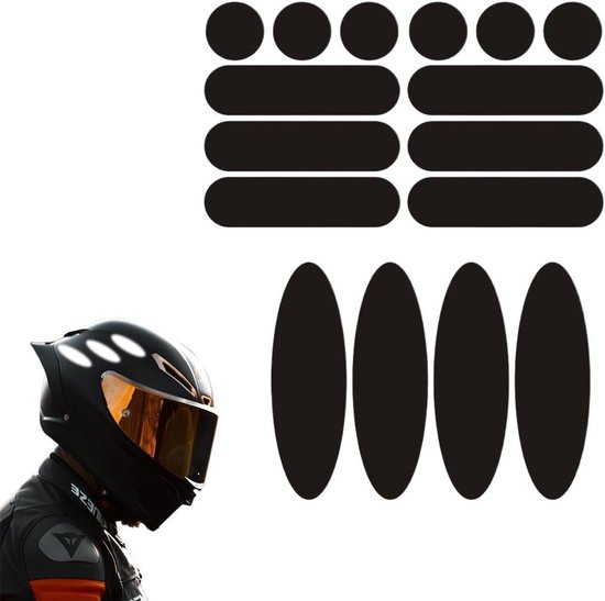 Motorcycle Helmet Stickers Black Reflective Stickers for High ...