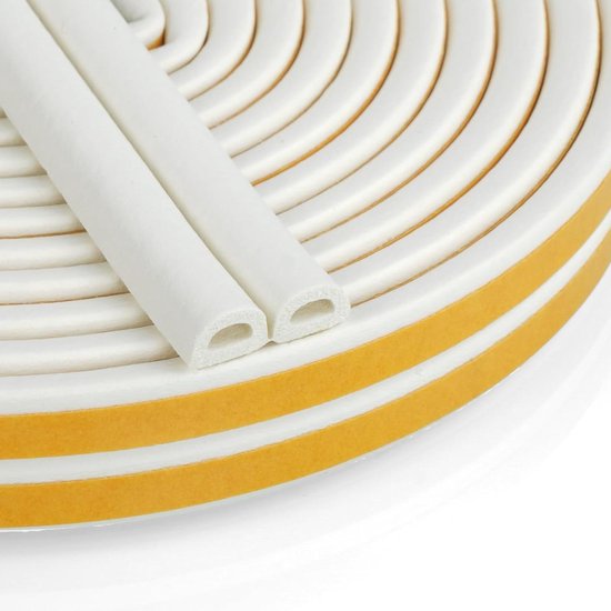 Tochtstrip 26m - Zelfklevend - Raam en Deur - Type D - Weerstrip 9x6mm ...