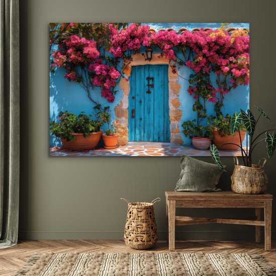 Aluminium schilderij 180x120 cm - Wanddecoratie metaal - Deur - Hout ...