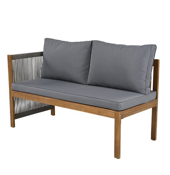 Sweiko Tuin loungeset - Hoekbank + Salontafel - Acaciahouten frame ...