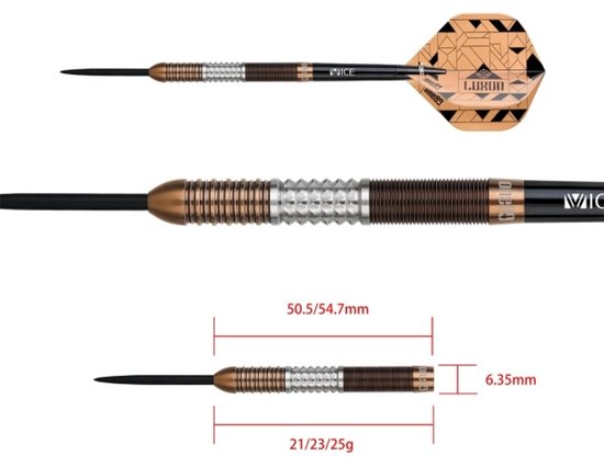 ONE80 Luxor Alpha 90% - Dartpijlen 21 Gram | bol