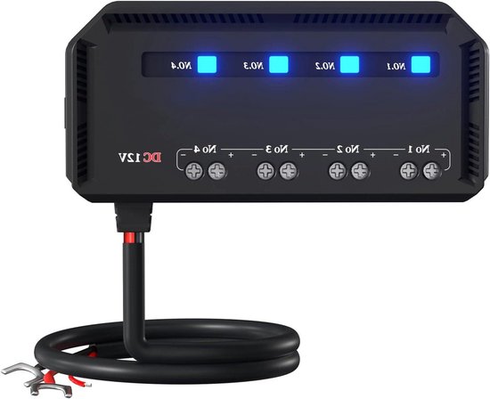 Zekering- en Relaiskast 12V 20A 4-weg Universeel met LED-indicator | bol