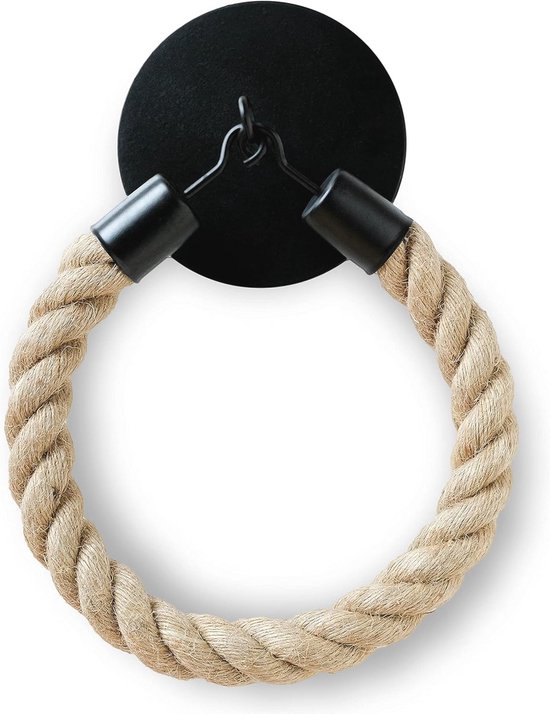 Toiletpapierhouder zwart mat zonder boren vintage - wc-rolhouder zwart ...