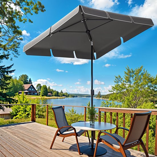 Parasol 230 x 150 cm, balkonparasol UPF 50+, zonwering | bol