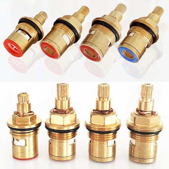 20 Gears Ceramic Disc Cartridge Valve Brass Replacement Valves for ...