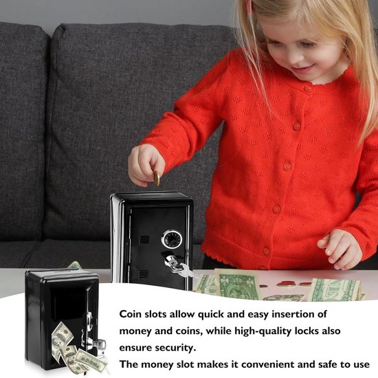 Spaarpot kluis met geldgleuf: Mini Safe kluis 12 x 18 x 10 cm ...