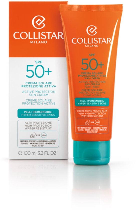 Collistar Active Protection Sun Cream Face - Body Spf 50 - 2 x 100 ml ...