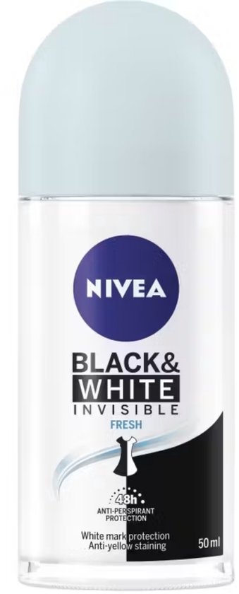 Nivea - Deodorant - Roller - Black & White Invisible Fresh - 50 ml ...