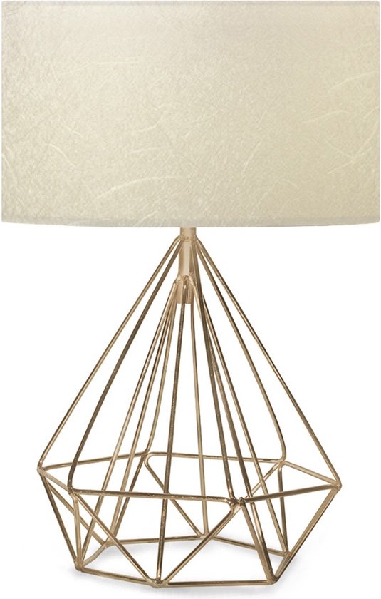 Tafellamp - Metalen Design - Goud en Wit - Stijlvolle Lay - Perfect ...