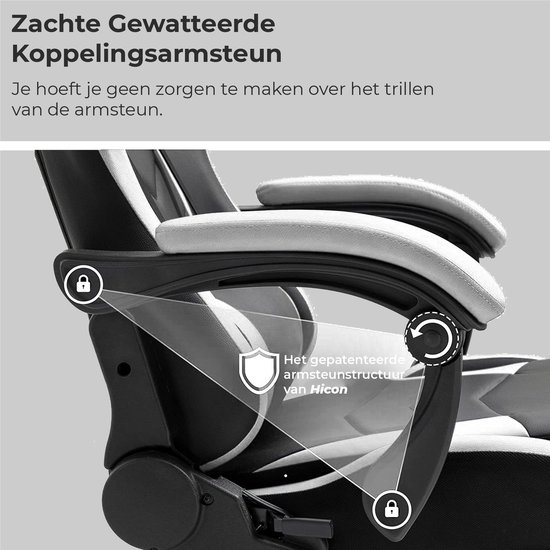 HICON Gamestoel Mondo - Ergonomisch - Gaming stoel - Bureaustoel ...
