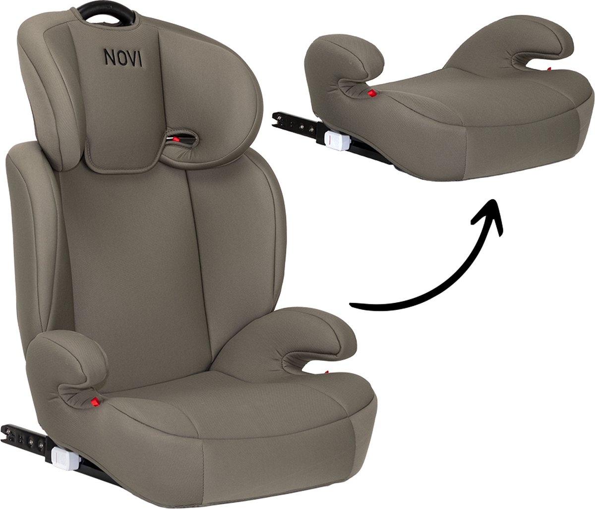 Novi Baby® James Autostoel - Isofix - Dark Taupe | bol