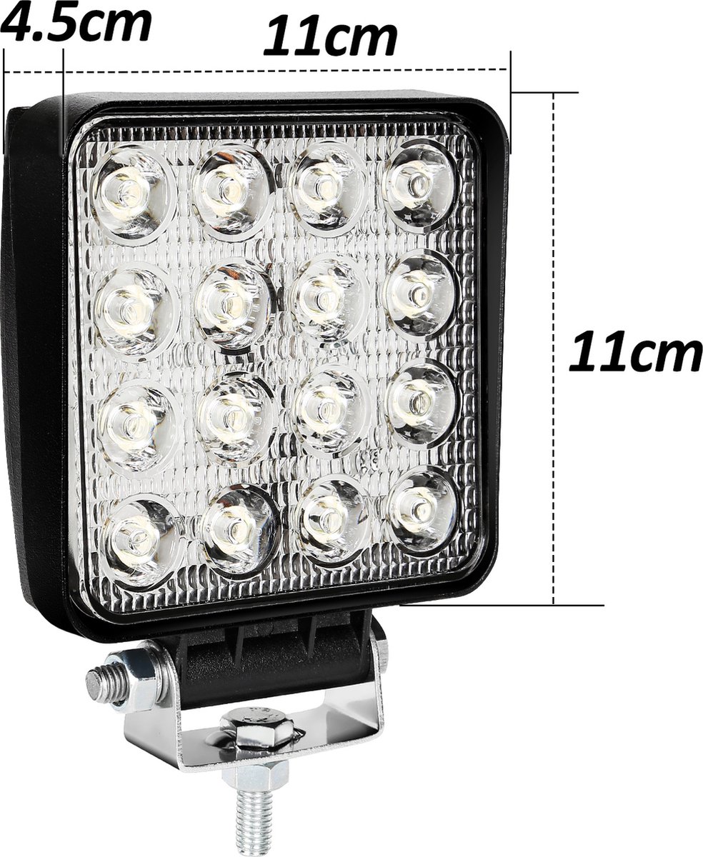 8x Led werklamp 48W extra led koplamp voor offroad 12 V 24 V koplamp ...
