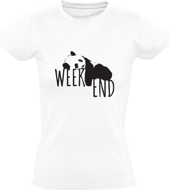Weekend Dames T-shirt - panda - vrijdag - zaterdag - zondag | bol