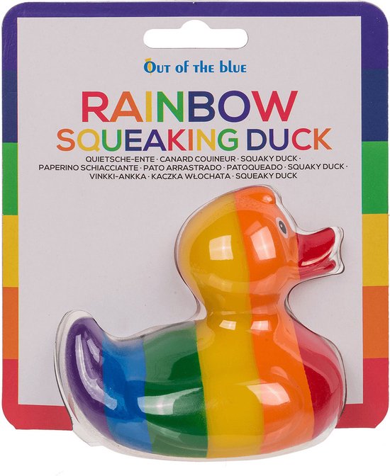 Rainbow Squeaking Duck | bol
