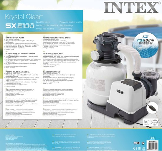 Intex - Zandfilterpomp 7900 L/u & Filterzand 50 kg | bol