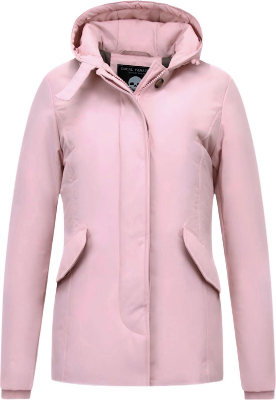 Korte Dames Winterjas Getailleerd - Roze | bol