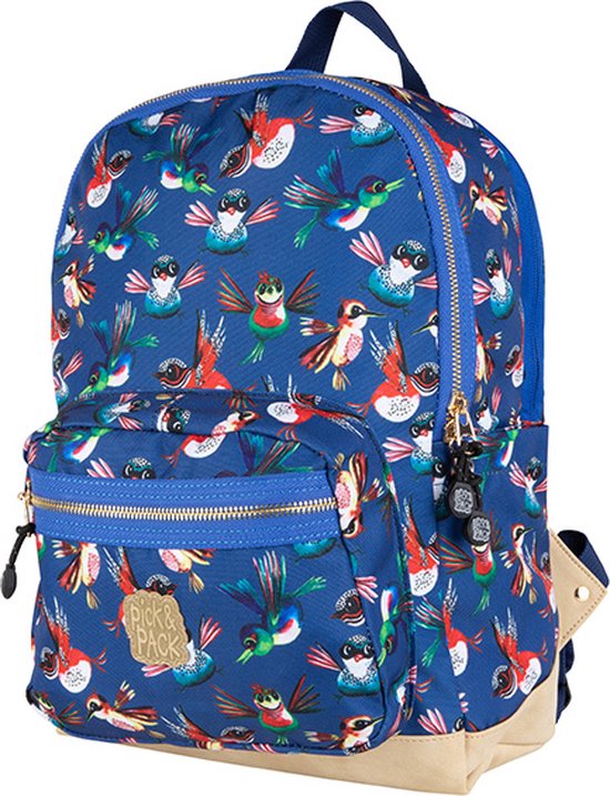 Pick & Pack Birds Rugzak - M Navy | bol.com