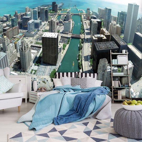 Fotobehang - Vlies Behang - Stad Skyline - 368 x 280 cm | bol