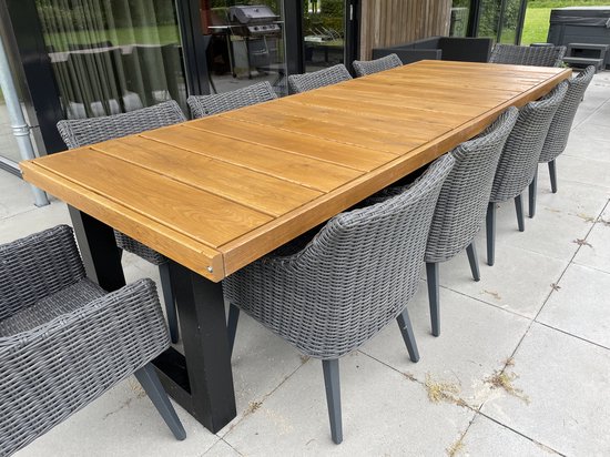 Eiken tuintafel Design Bellisimo | 8-persoons 300 x 95cm | Quattro ...