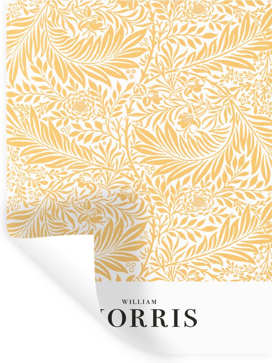 Muurstickers - Sticker Folie - William Morris - Geel - Bladeren ...