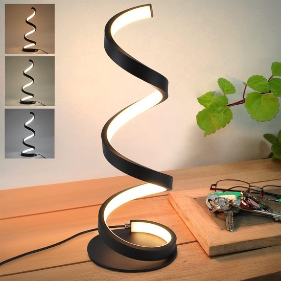 Led-tafellamp, dimbaar, voor woonkamer, tafellamp, zwart, 10 W, modern ...
