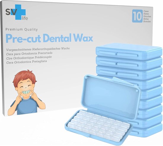 Orthodontische Was voor Beugels - Voorgesneden, Smaakloos (10 Doosjes ...