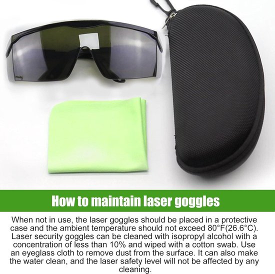 Veiligheidsbril professionele laseroogbescherming 190nm-2000nm golflengte -... | bol