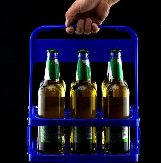 Flessendrager voor flessen Draagbaar bierrek Biermand Flessenmand 6 ...