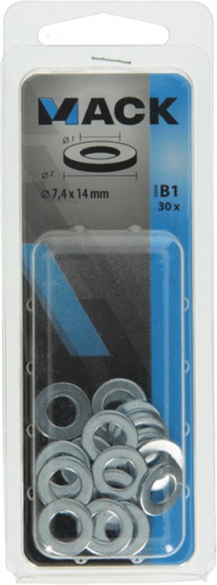 Mack Sluitringen 30 stuks 7,4 x 14 mm | bol