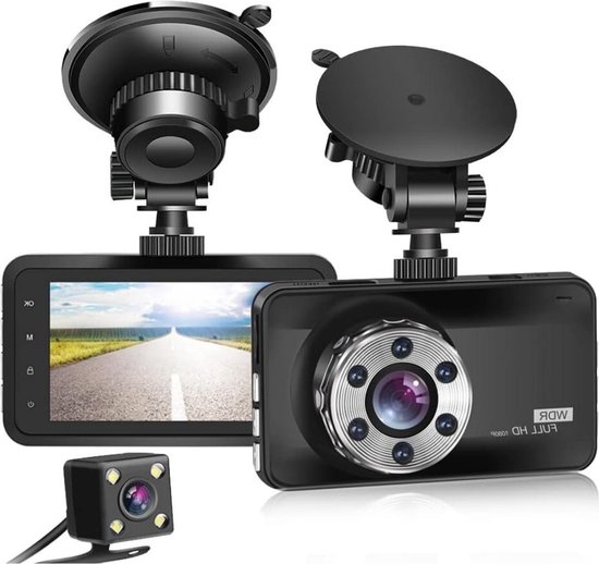 Dual Dashcam - Dashcam Voor Auto 1080p Full HD - Voor en Achter Camera ...