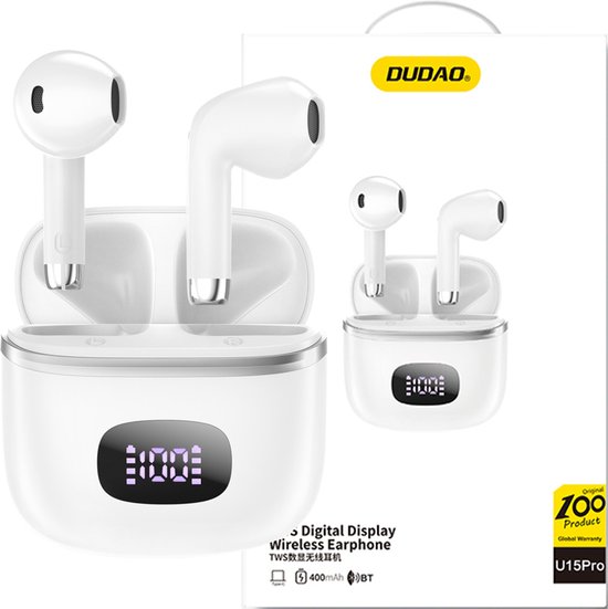 Dudao - U15Pro - TWS draadloze hoofdtelefoon - wit | bol