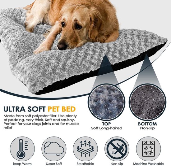 Hondenmand - Hondenbed Ultrazacht Groot Hondenbed (102 x 70 cm) Premium ...
