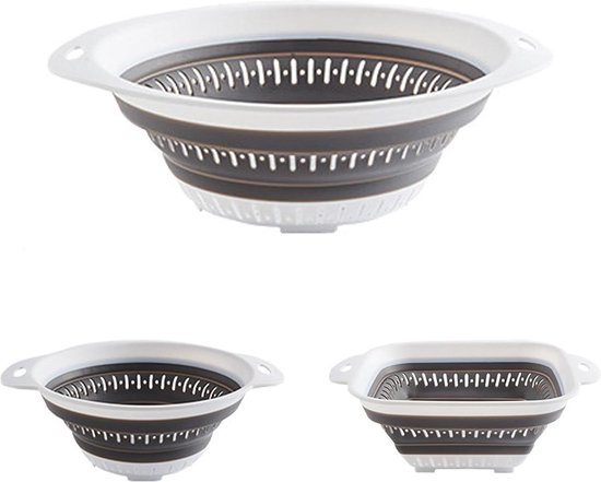 Inklapbare Vergiet Plastic - Set van 3 - Voedselzeven - Opvouwbaar ...