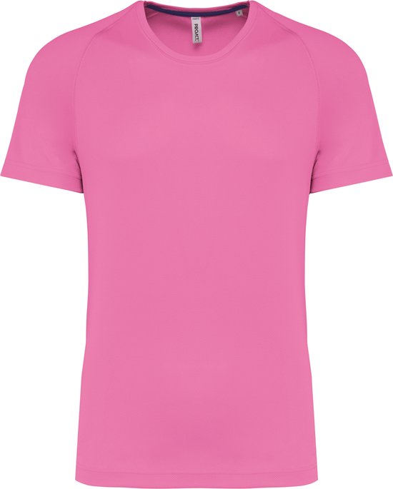 PROACT® Gerecycled herensport-T-shirt met ronde hals PA4012 - Deep Pink ...