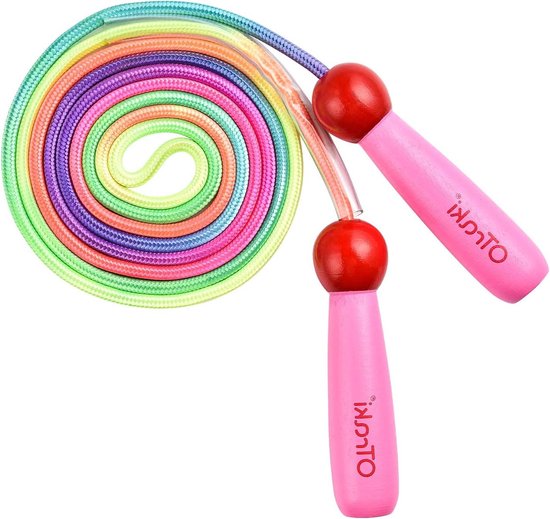 Springtouw - Touwtje springen Verstelbaar Regenboog Springtouw voor ...