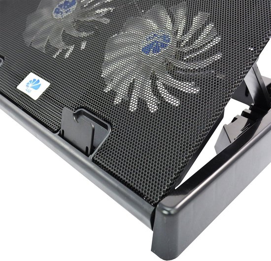 Cooling Pad with 2 Fans and Blue Backlight - Silent Laptop Cooling Pad ...