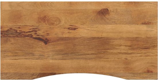 vidaXL - Bureaublad - met - ronding - 120x60x2,5 - cm - massief - ruw ...