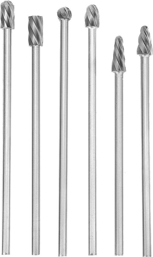 6 stuks 6 mm 1/4 inch schacht extra lang 150 mm aluminium roterende ...