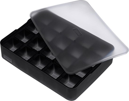 Ijsblokjesvorm Vierkant Siliconen Zwart- Premium Ice Former | bol