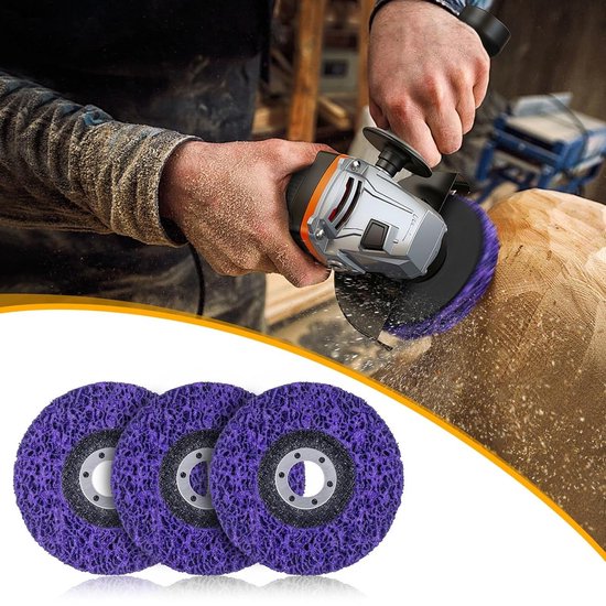 CSD schijf slijpschijf 125mm - 5 stuks - paarse reinigingsschijf set ...