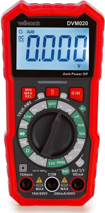 Velleman Digitale multimeter, datahold, geschikt voor het meten van AC ...