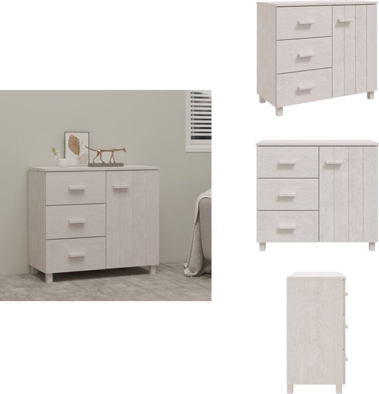 vidaXL Dressoir - Dressoirs - Kast - Dressoirkast - Dressoir HAMAR 90x40x80 cm massief... | bol